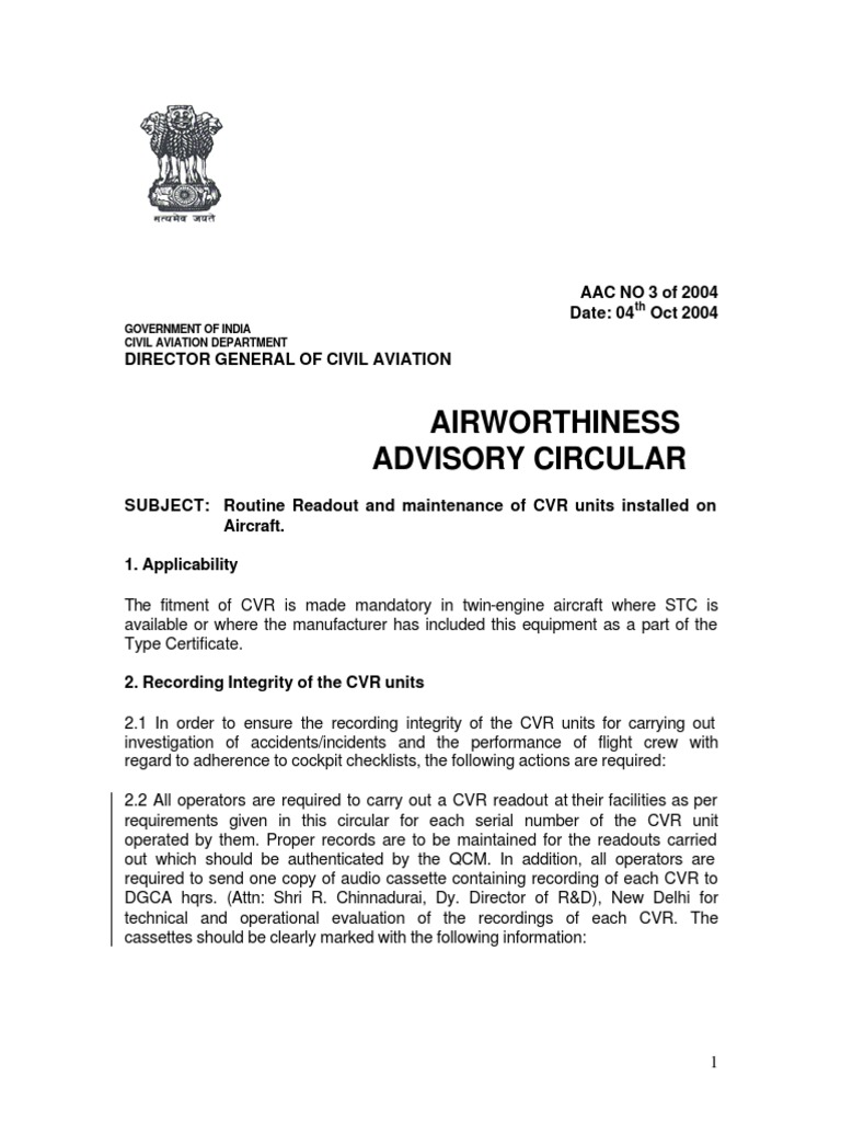 AAC 3 of 2004 CVR Readout | PDF | Flight Recorder | Industries