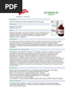 Ficha Técnica KETONAL 100 | PDF | Anestesia | Medicina CLINICA