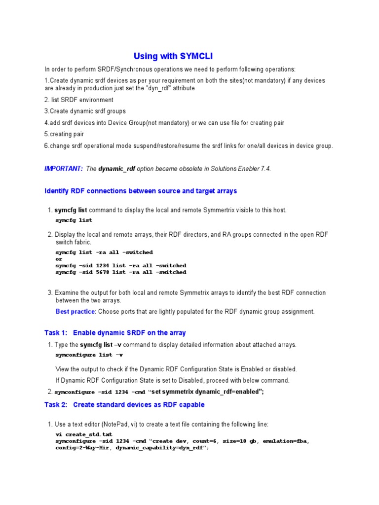 SRDF S Lab | PDF | Replication (Computing) | Computer File