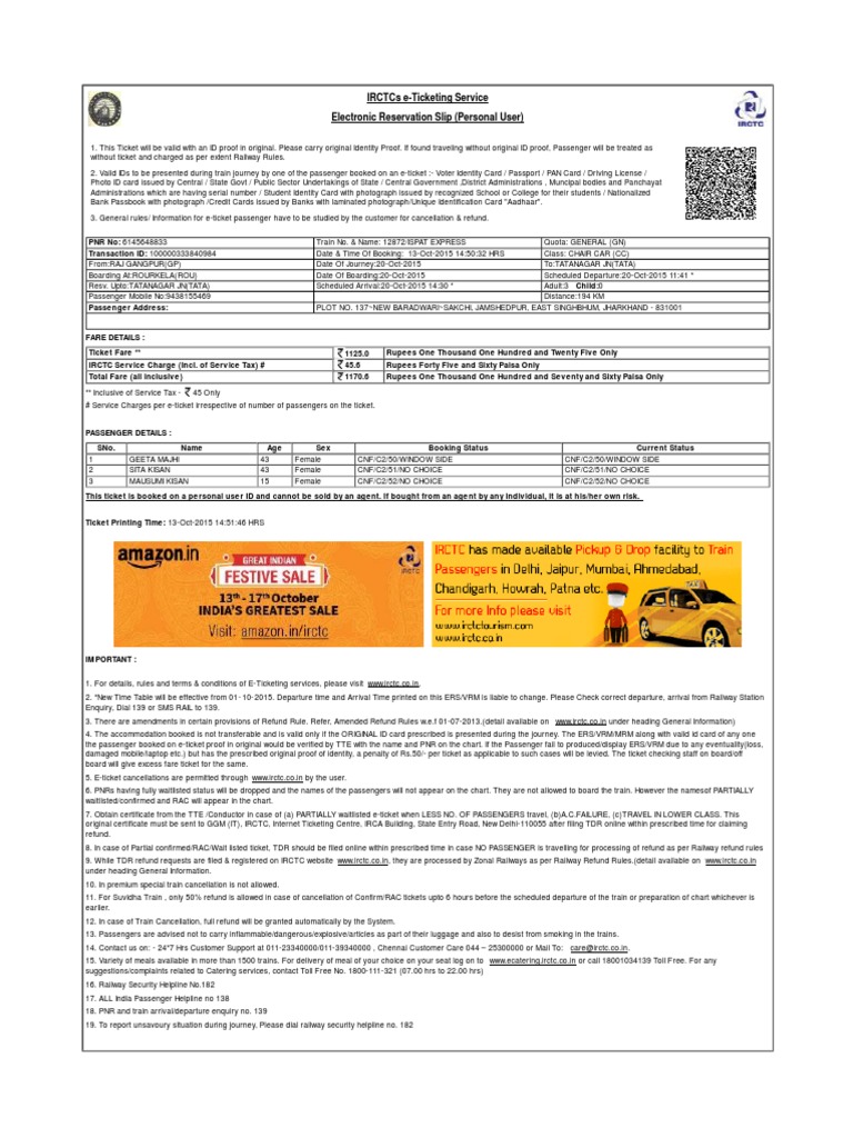 Ispat Express | Download Free PDF | Identity Document | Ticket (Admission)
