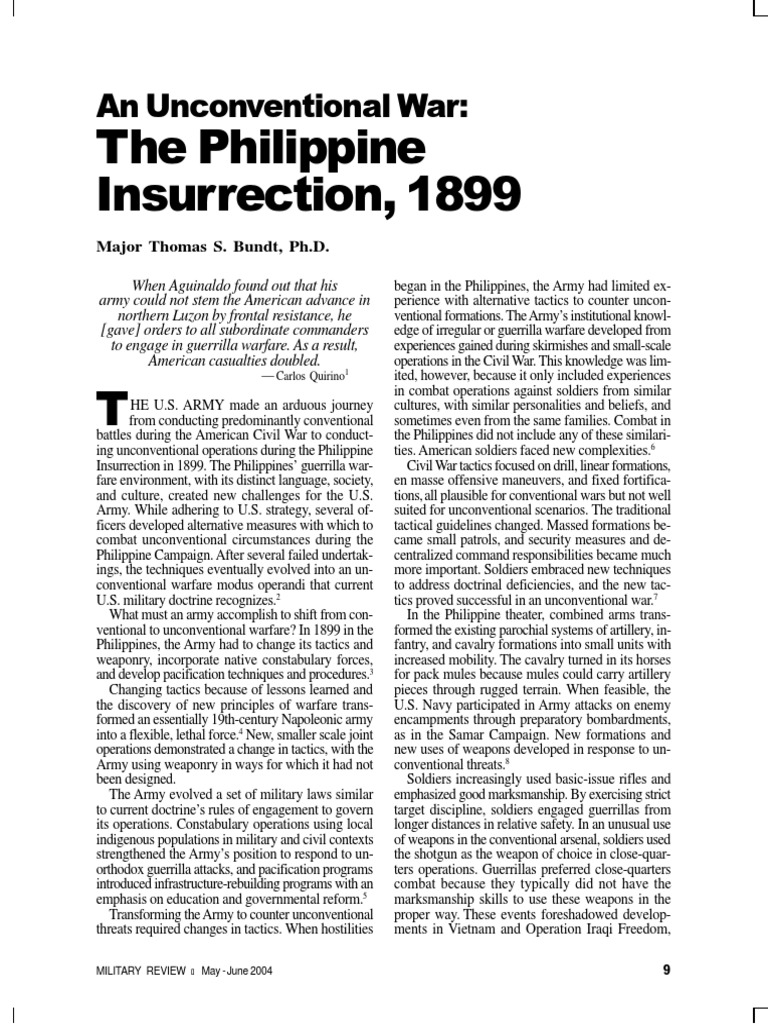 Unconventional Warfare in the Philippines | PDF | United States Army ...