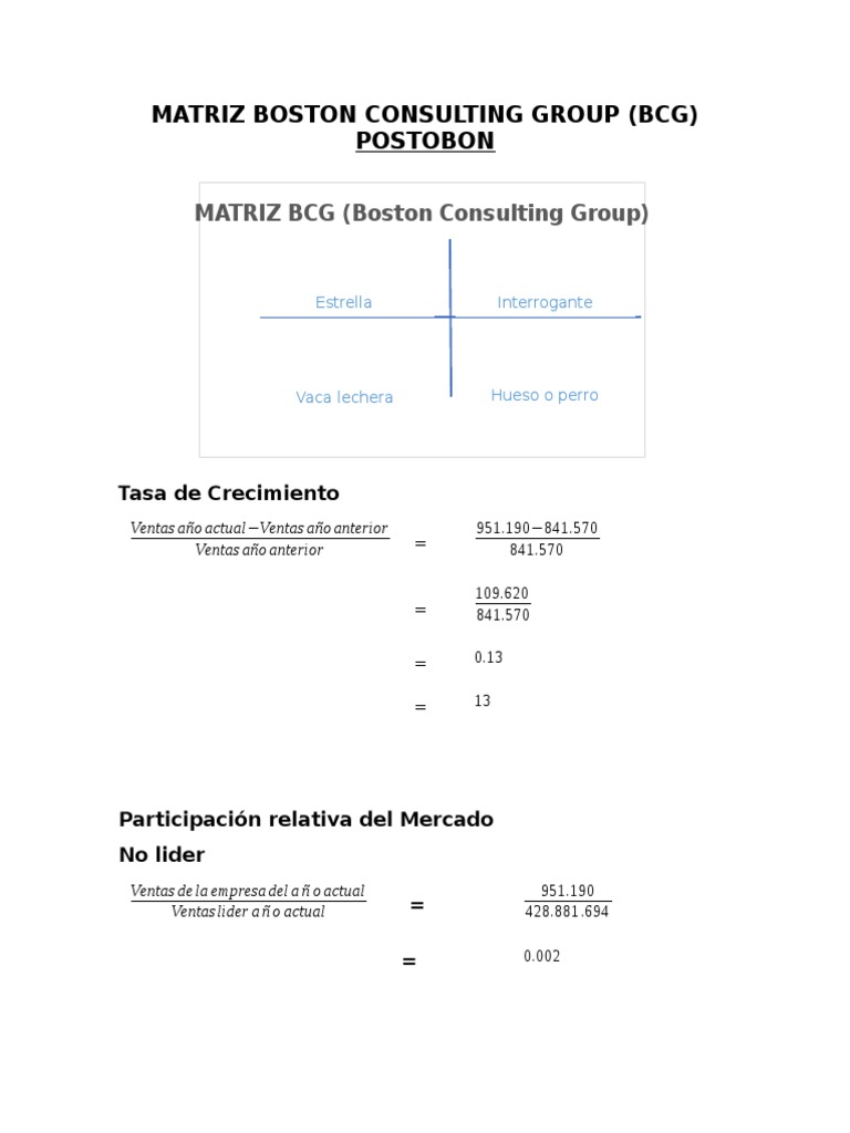 Matriz Boston Consulting Group | PDF