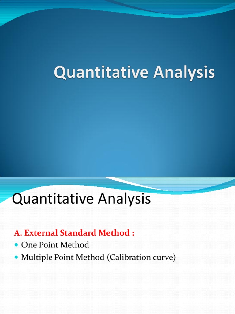 Quantitative Analysis - 2014 PDF | PDF | Analytical Chemistry ...
