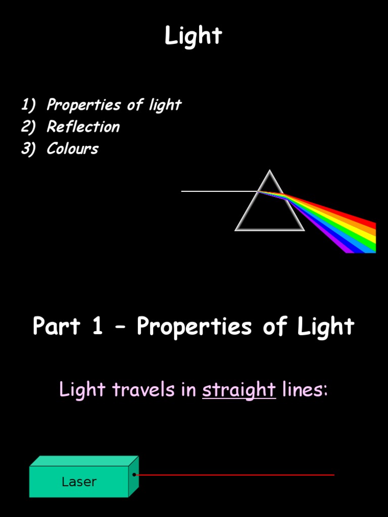 Light Presentation | PDF | Reflection (Physics) | Rainbow