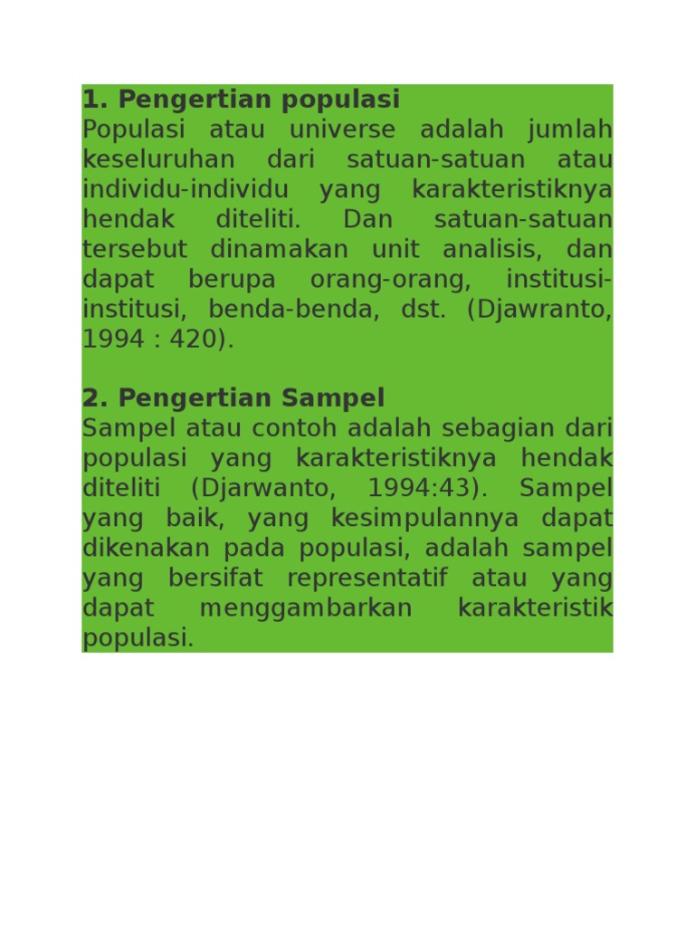 Apa Itu Populasi Dan Sampel Pdf - legsploaty Apa Itu Populasi Dan Sampel Pdf - legsploaty