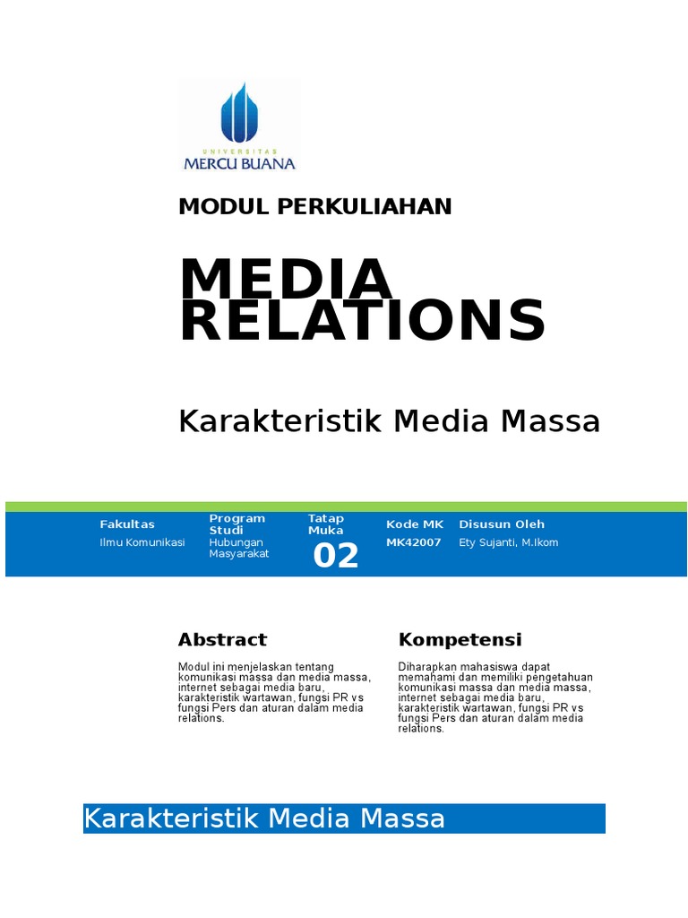 Modul Media Relations 2 | PDF