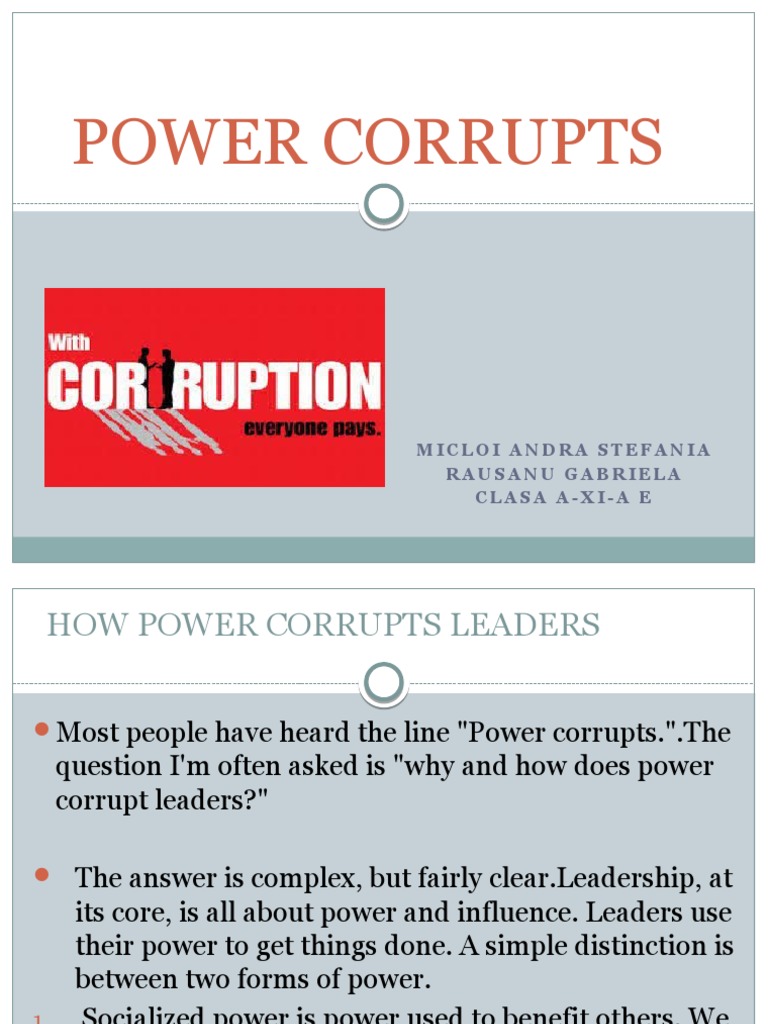 Power Corrupts | PDF | Social Psychology | Psychology