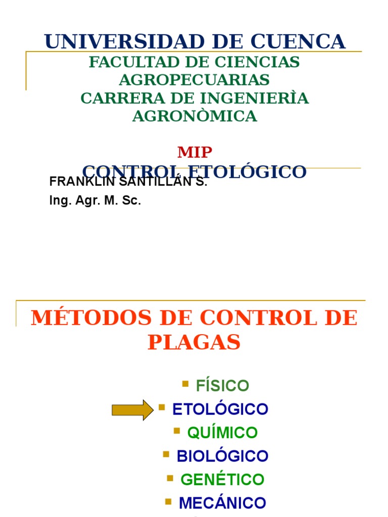 Control etologico en plagas | Feromona | Insectos