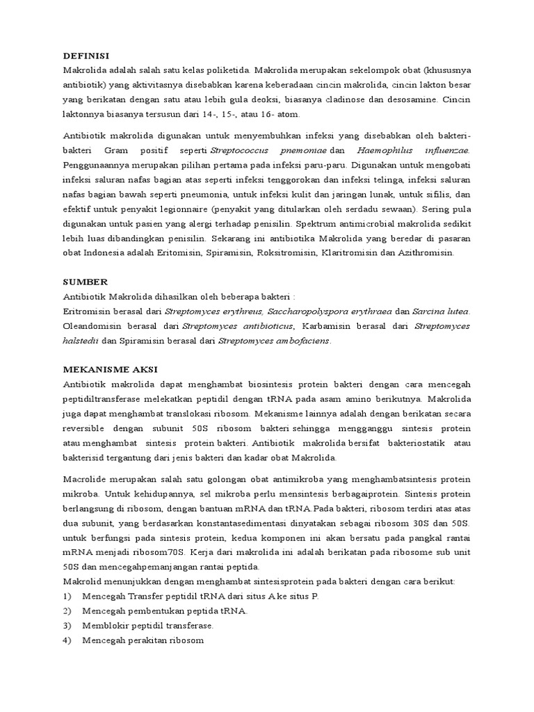 MAKROLIDA | PDF | Sains & Matematika