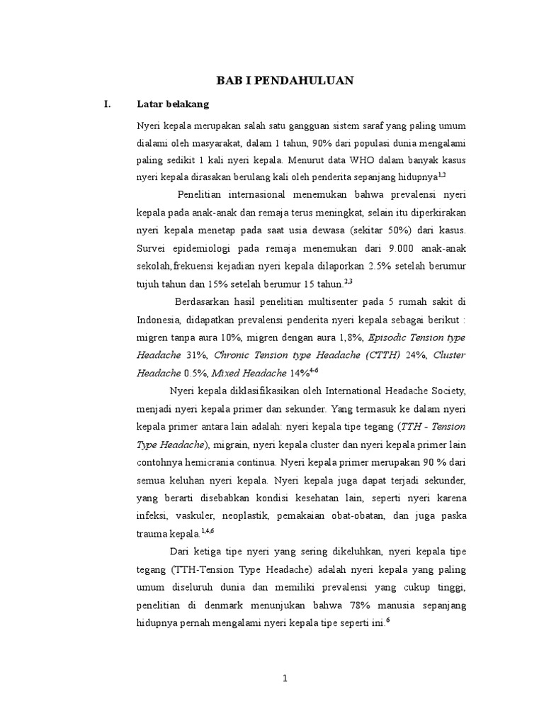 Lapkas Sefalgia Kronis | PDF