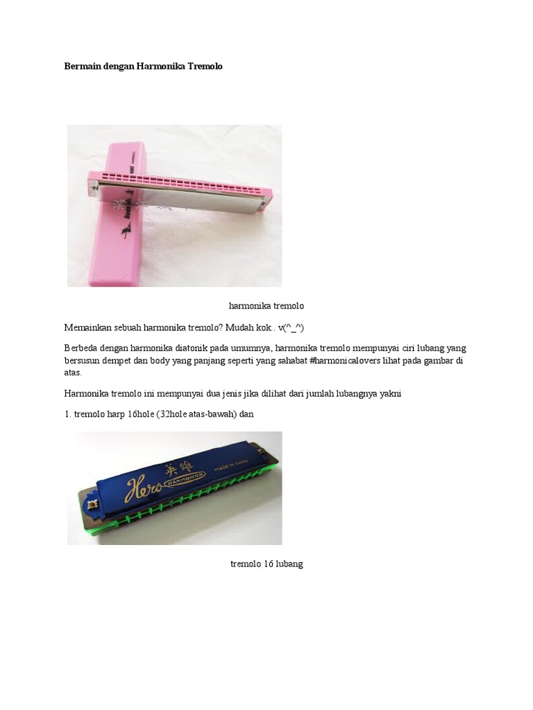 Bermain Dengan Harmonika Tremolo | PDF