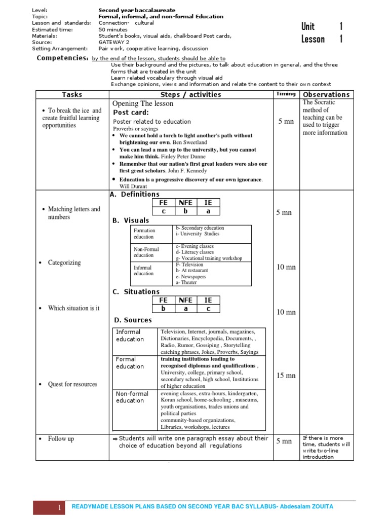Bac Lessons | PDF | Lesson Plan | Globalization