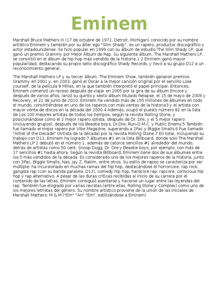 Eminem | PDF
