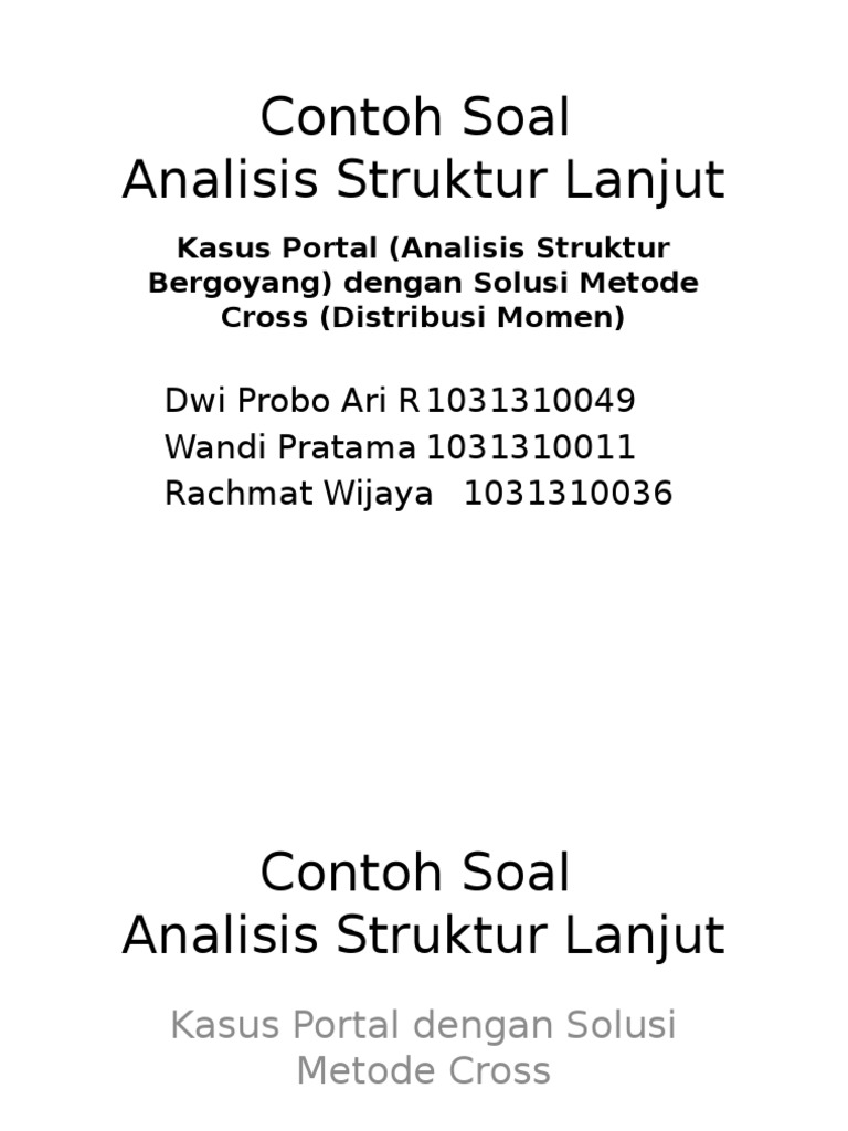 Portal Metode Cross | PDF