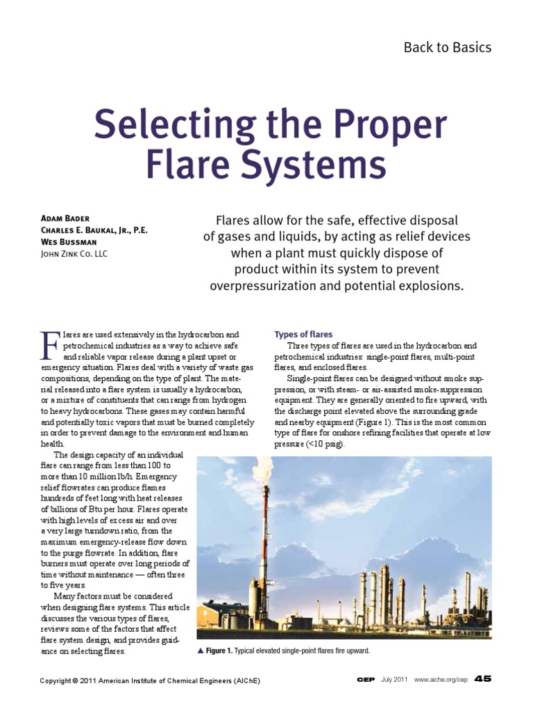 Selection of Proper Flare System | PDF