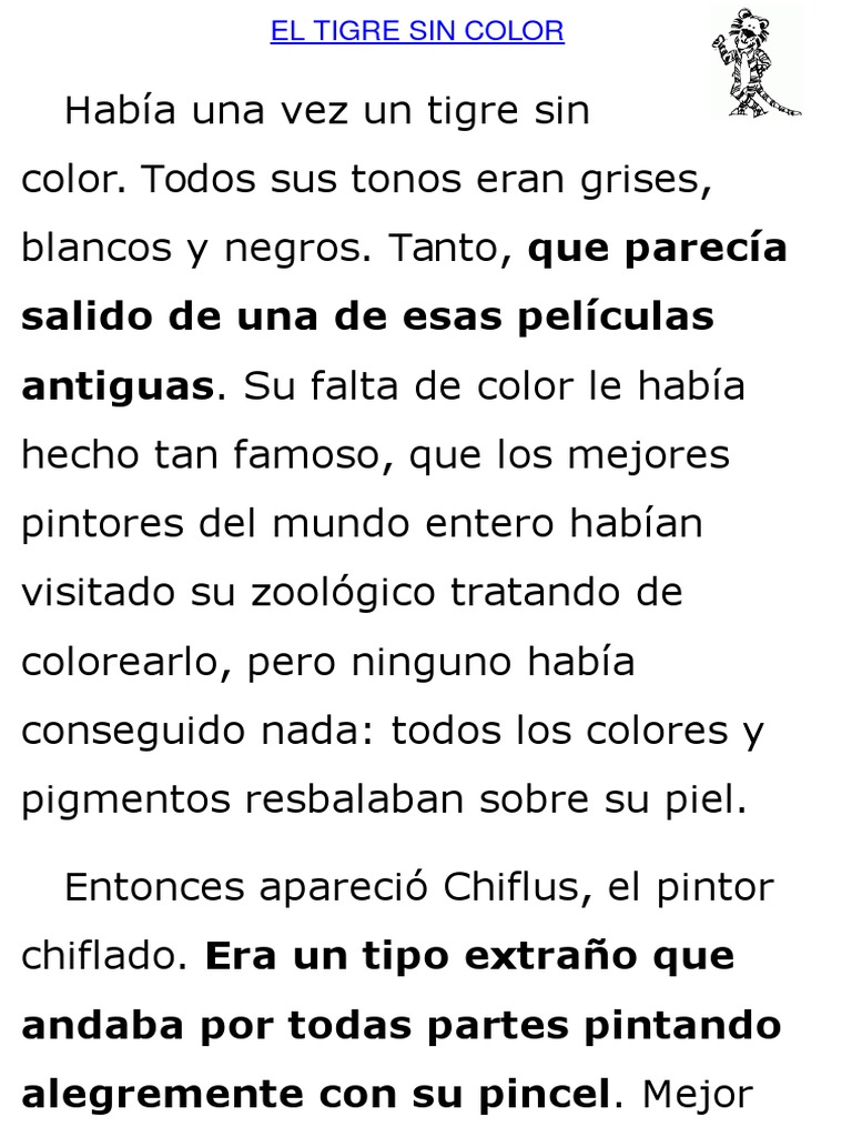 El Tigre Sin Color Pdf