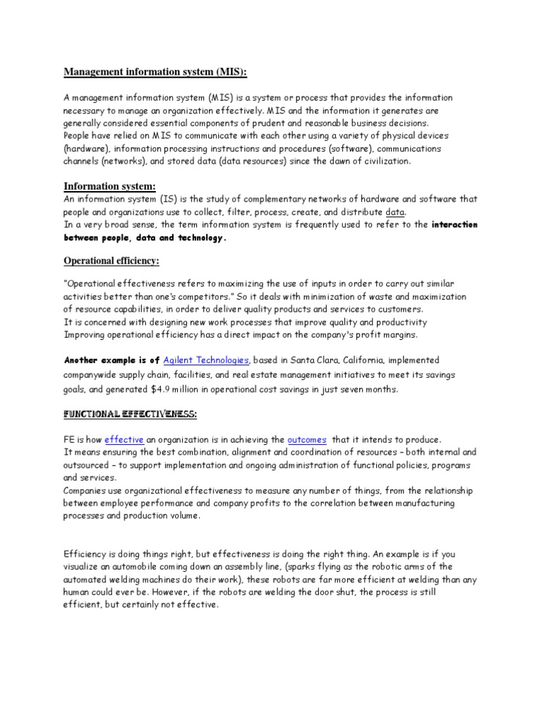 Management Information System | PDF | Management Information System ...