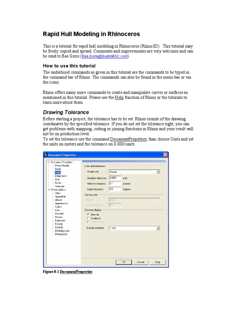 Rapid Hull Modeling in Rhinoceros | PDF | Hull (Watercraft) | Curvature
