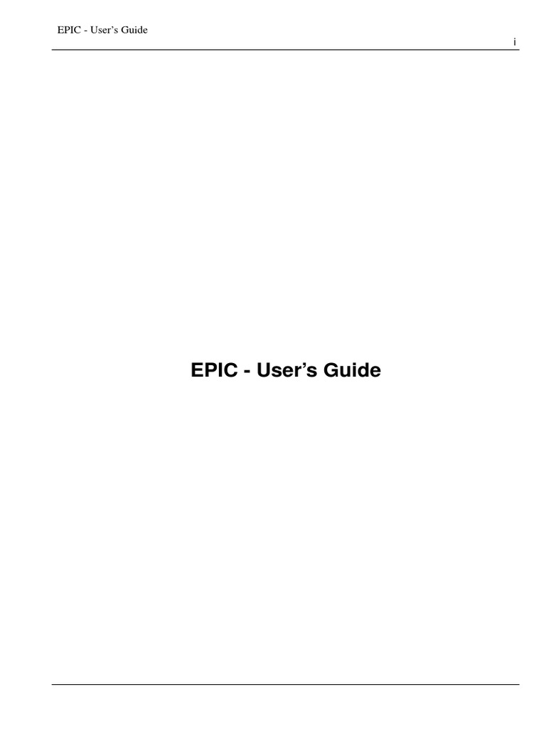EPIC User's Guide | PDF | Eclipse (Software) | Perl