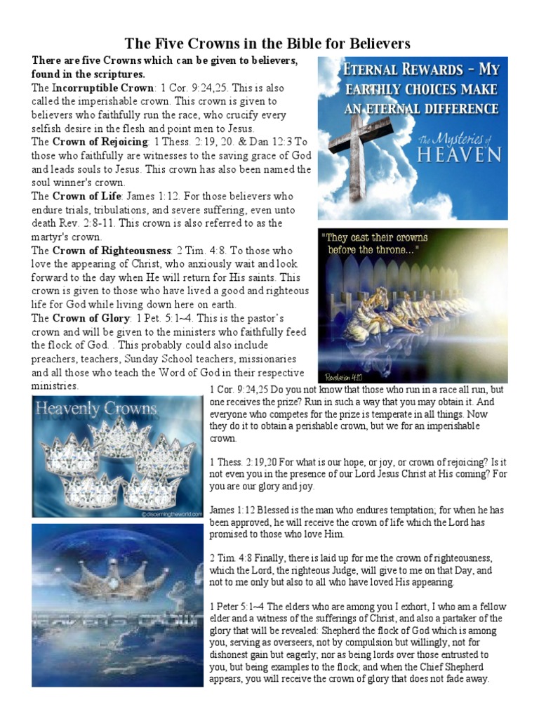 Overcomers, Crowns, Testimony | PDF | Baptism | Salvation