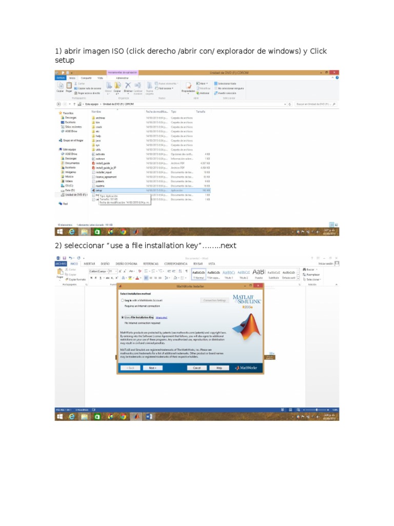 Tutorial Instalacion de Matlab 2015 | PDF | Arquitectura de Computadores | Software utilitario