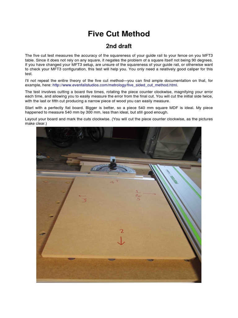 five cut method to square table saw | Physics & Mathematics | Mathematics