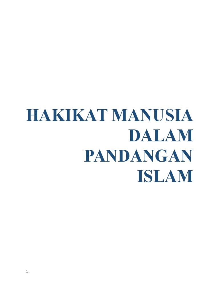 Pandangan Manusia Menurut Islam | PDF