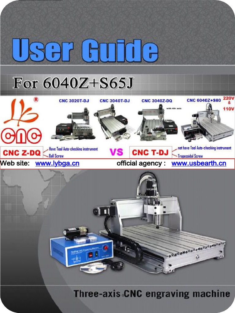 Ly CNC 6040z s65j Guide | PDF | Numerical Control | Switch