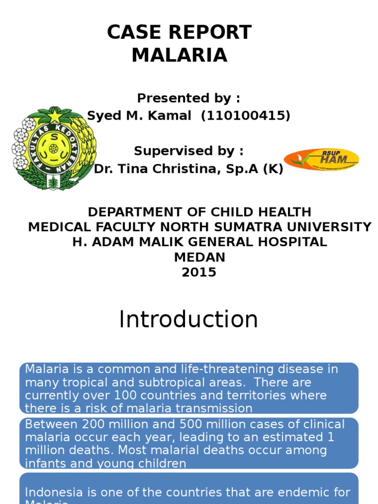 Malaria Presentation | PDF | Malaria | Medical Specialties
