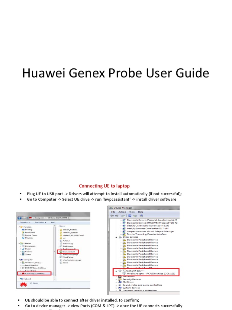 Huawei Genex Probe | PDF | Device Driver | Dialog Box