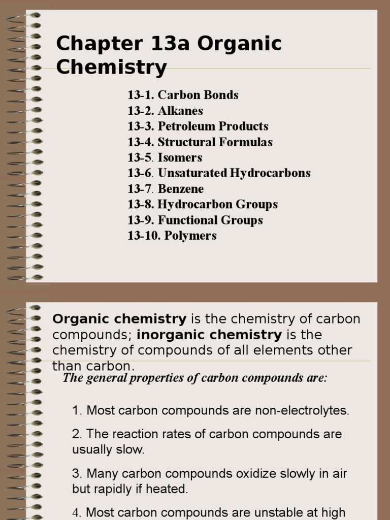 C13 Organic Chemistry | Hydrocarbons | Alkane