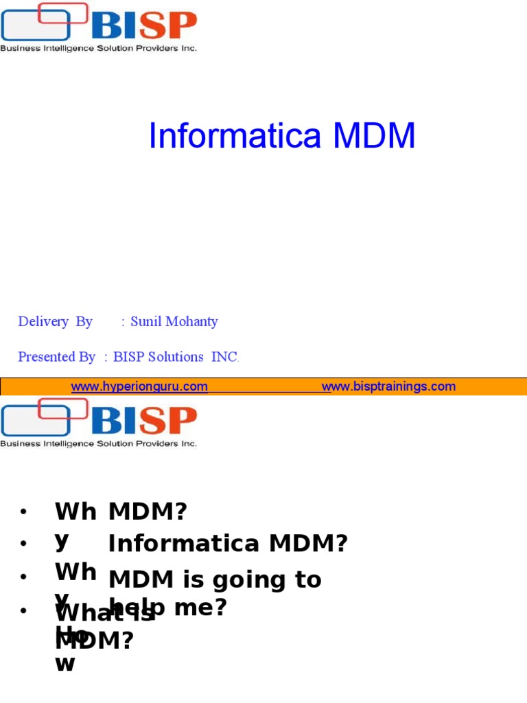 Understanding Informatica MDM Benefits | PDF