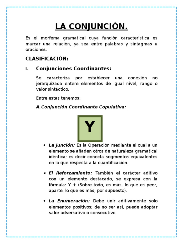 La Conjunción | PDF | Gramática | Estilo (ficción)