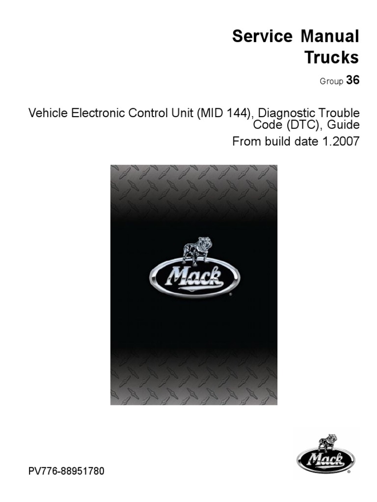 VECU Diagnostic Trouble Codes (Mack) | PDF | Throttle | Relay