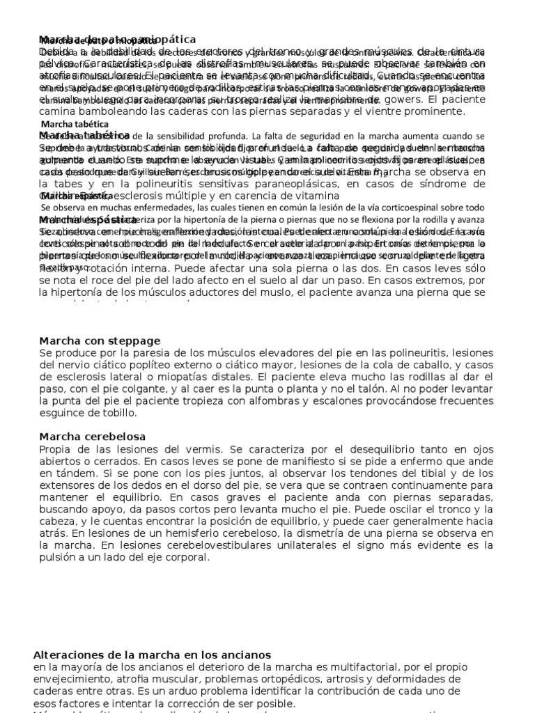 Tipos de Marchas | PDF | Pie | Rodilla