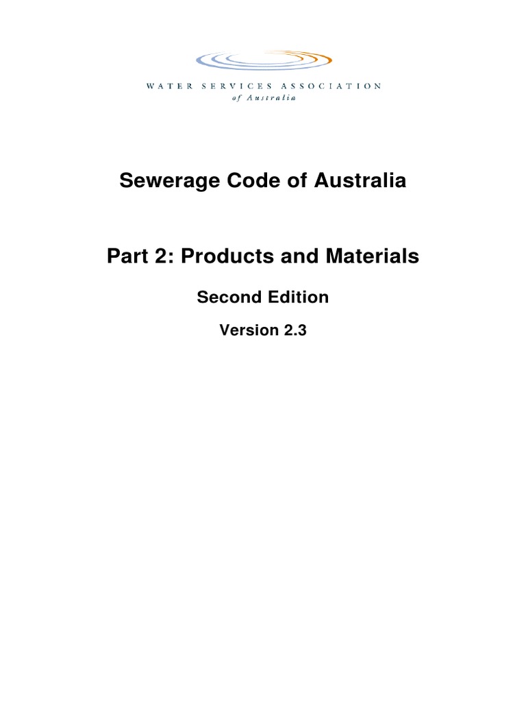 Sewerage Code of Australia: Second Edition | Download Free PDF | Pipe ...