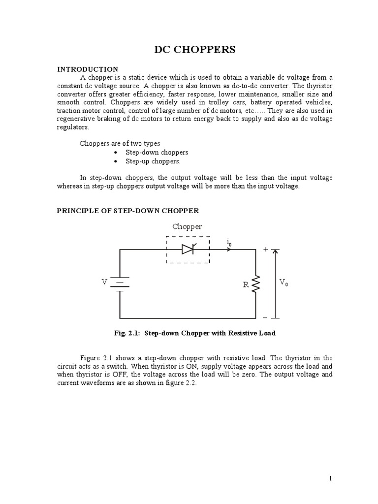 4 - Types of DC Chopper PDF | PDF