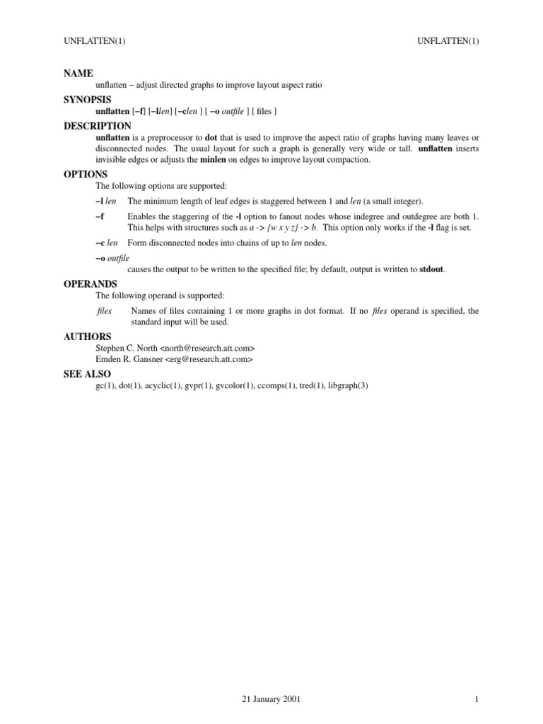 Optimize Graph Layout with Unflatten | PDF | Technology & Engineering