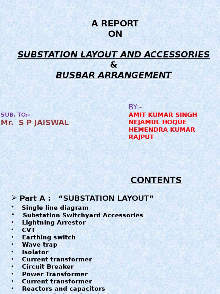 400kV Substation Layout and Design | PDF | Electrical Substation ...
