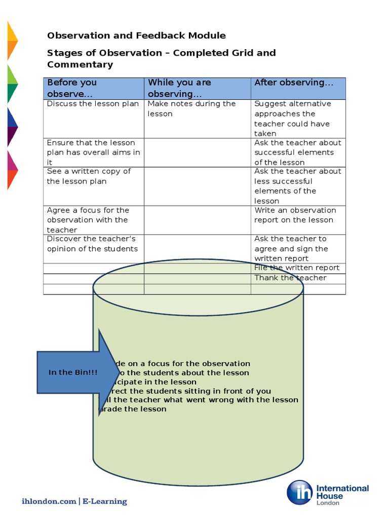 Classroom Observation Guidelines | PDF | Lesson Plan | Teachers