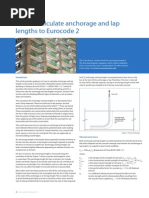 Table of Reinforcement Anchorage Length & Lap Length - Eurocode 2 | PDF ...