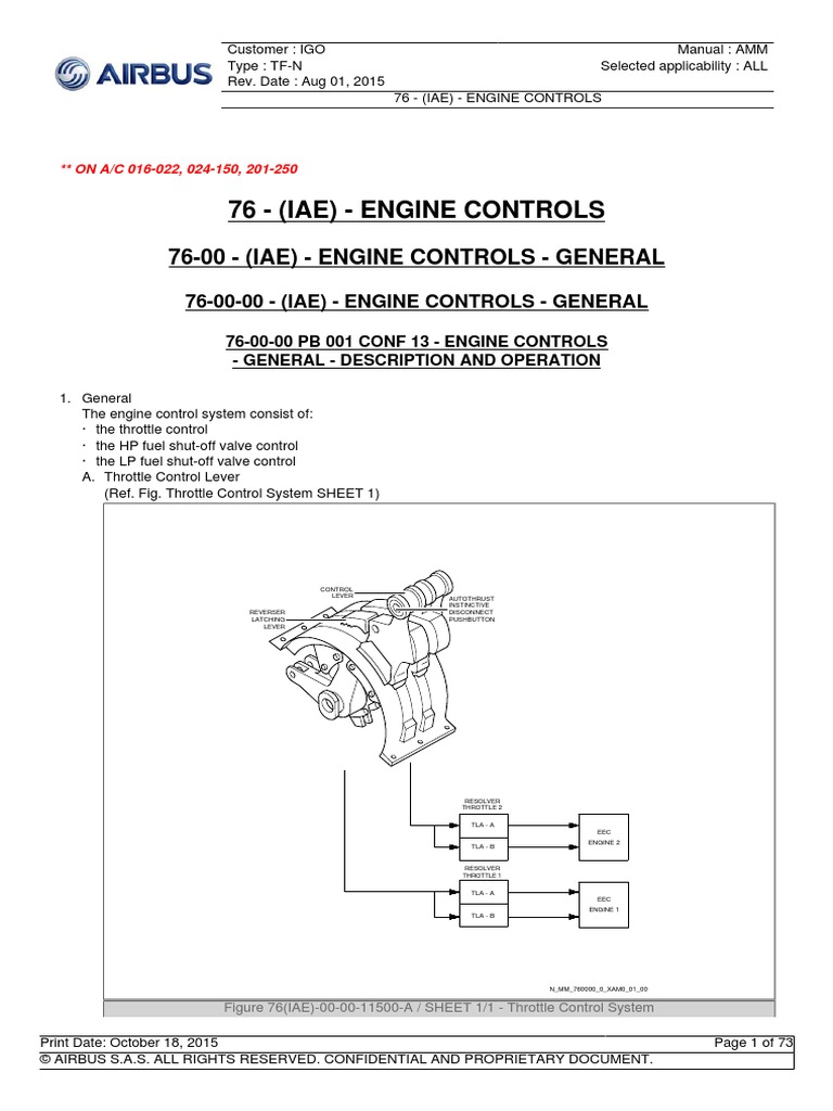 Engine Control | PDF | Throttle | Cockpit
