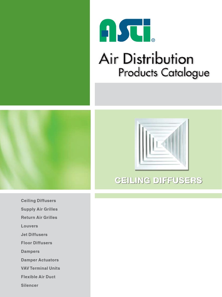 Ceiling Diffusers Guide | PDF | Duct (Flow) | Galvanization