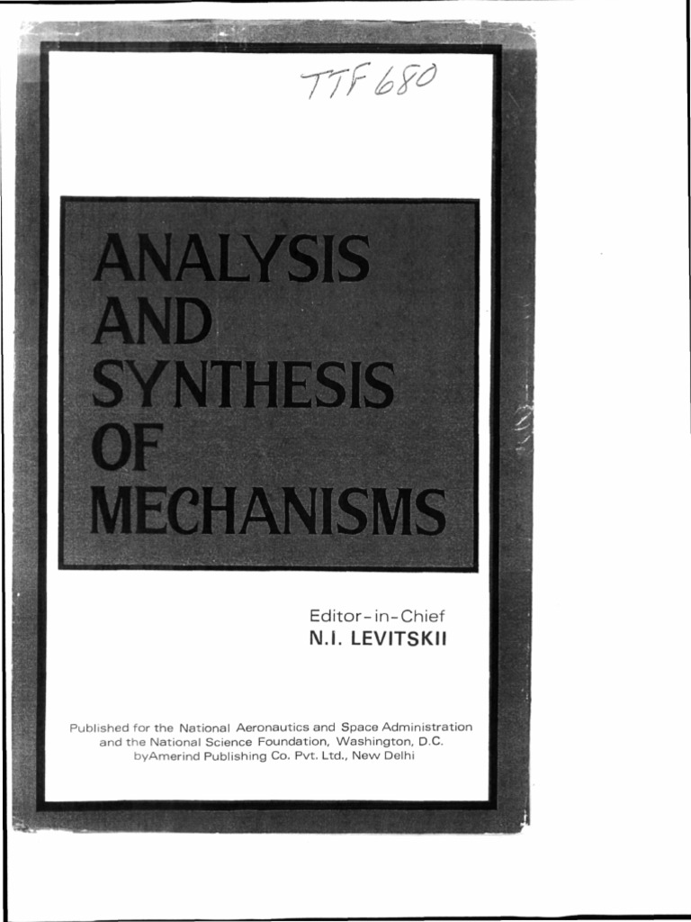 Analysis and Synthesis of Mechanisms | PDF | Line (Geometry) | Kinematics