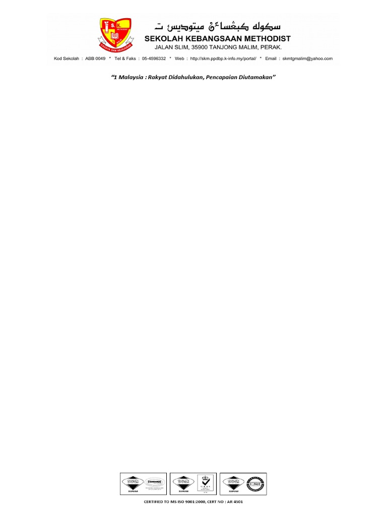 Contoh Letterhead SKM 2010 | PDF