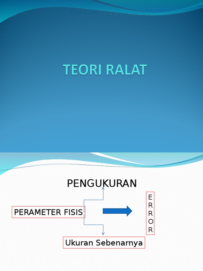 Ralat Pengamatan Dan Ralat Perambatan | PDF | Metode & Bahan Ajar ...