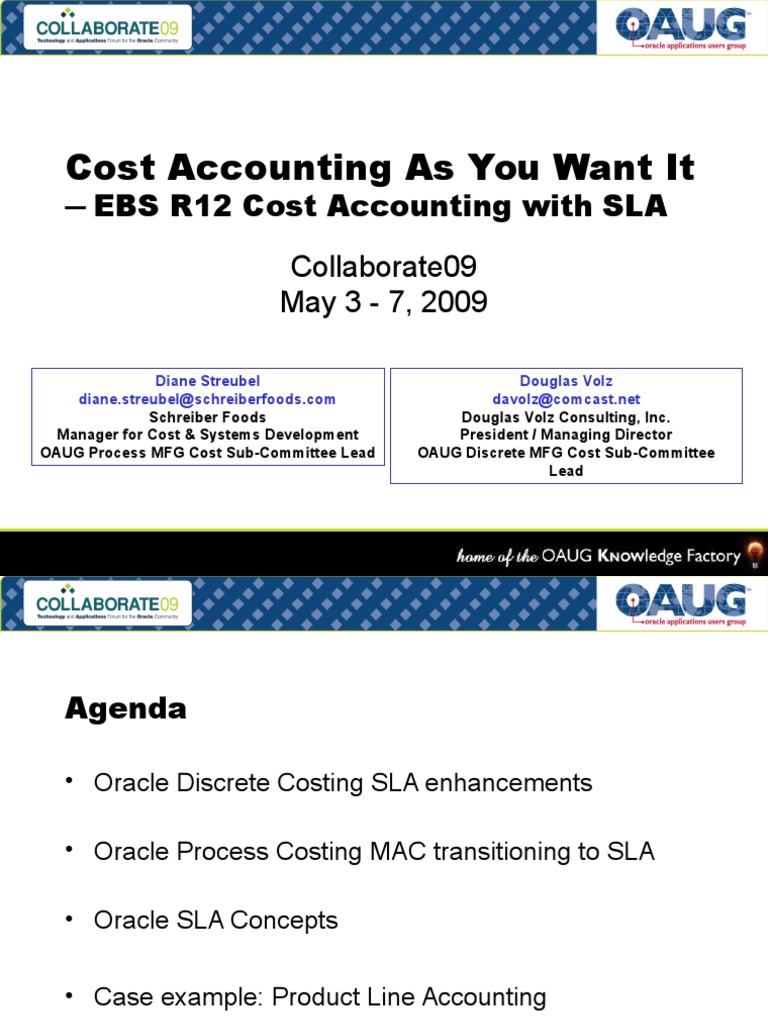 SLA and Cost Acctg | PDF | Business | Cost Accounting