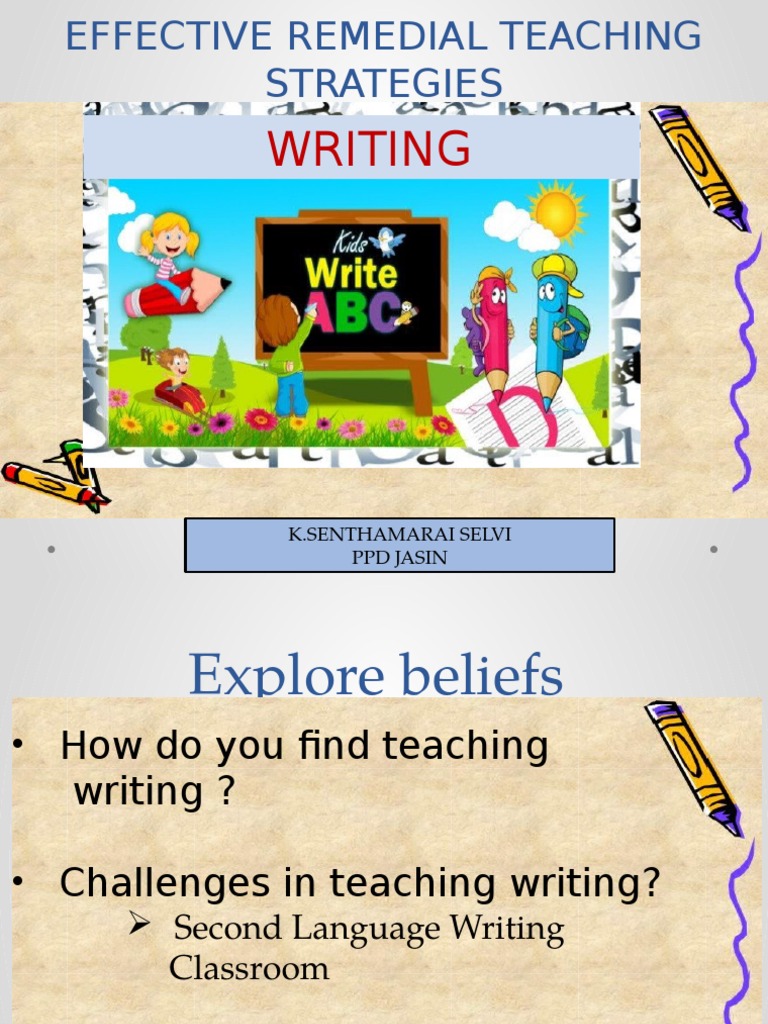 Remedial Strategies for Teaching Writing | PDF