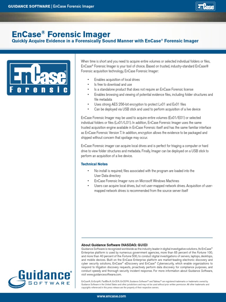 EF FS EnCase Forensic Imager Webready | PDF | Computer File | Computer ...