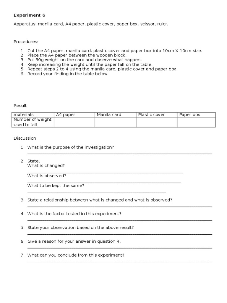 Strength Testing of Materials Experiment | PDF